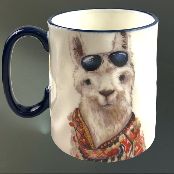 Signature | Dining | Signature Housewares Hipster Lama Coffee Mug Cup 4 ...